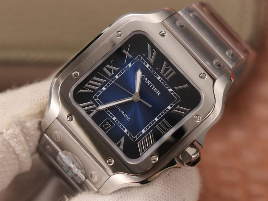 Cartier Santos De Cartier 40MM Two Tone – 1:1 Superclone (Blue Santos ...